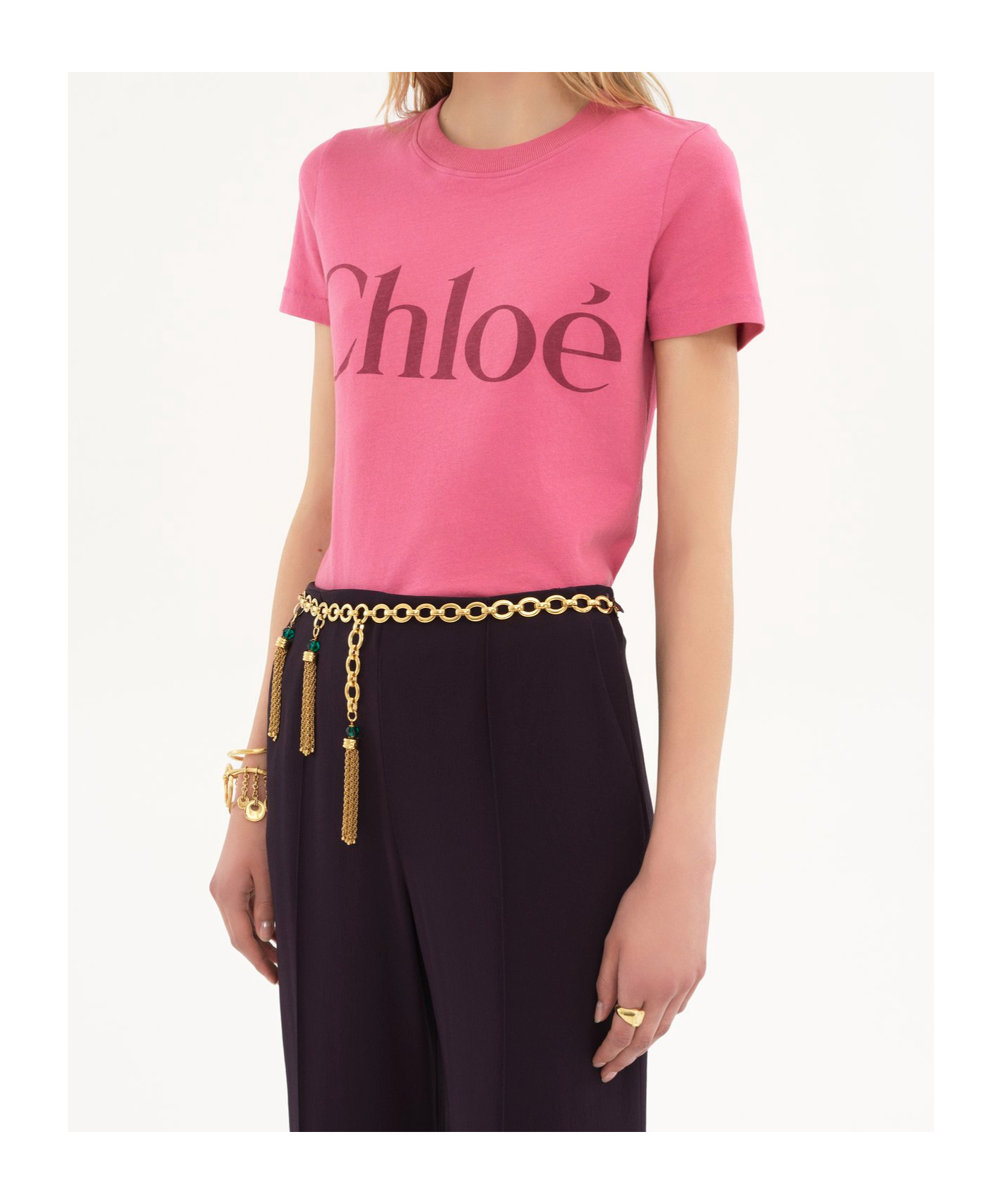 CHLOÉ Chloé Logo Printed Crewneck T-Shirt